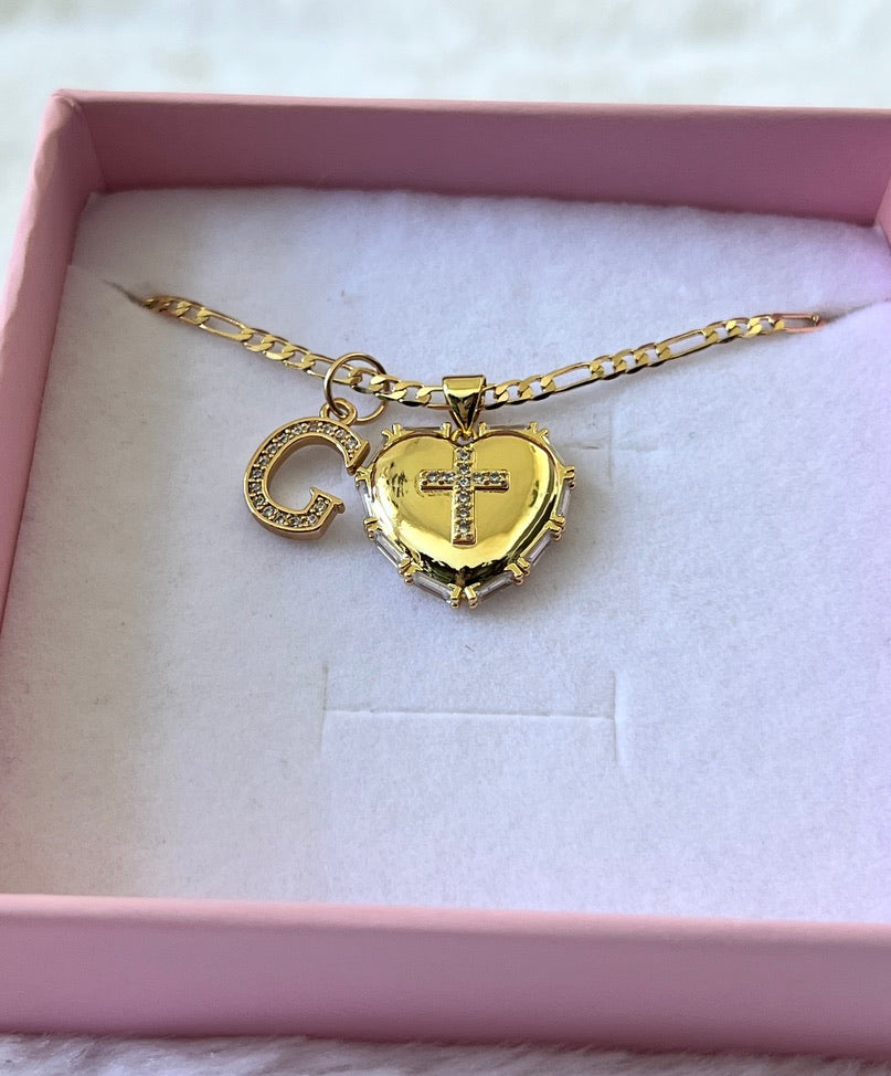 Glorious Heart With Initial – GoldDipped