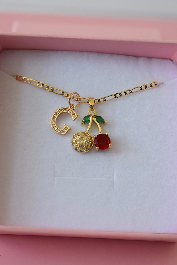 Icy Cherry & Initial – GoldDipped