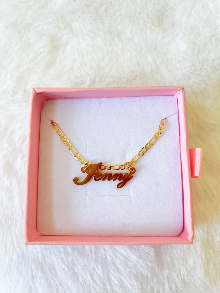 Cursive Custom Name Plate – GoldDipped