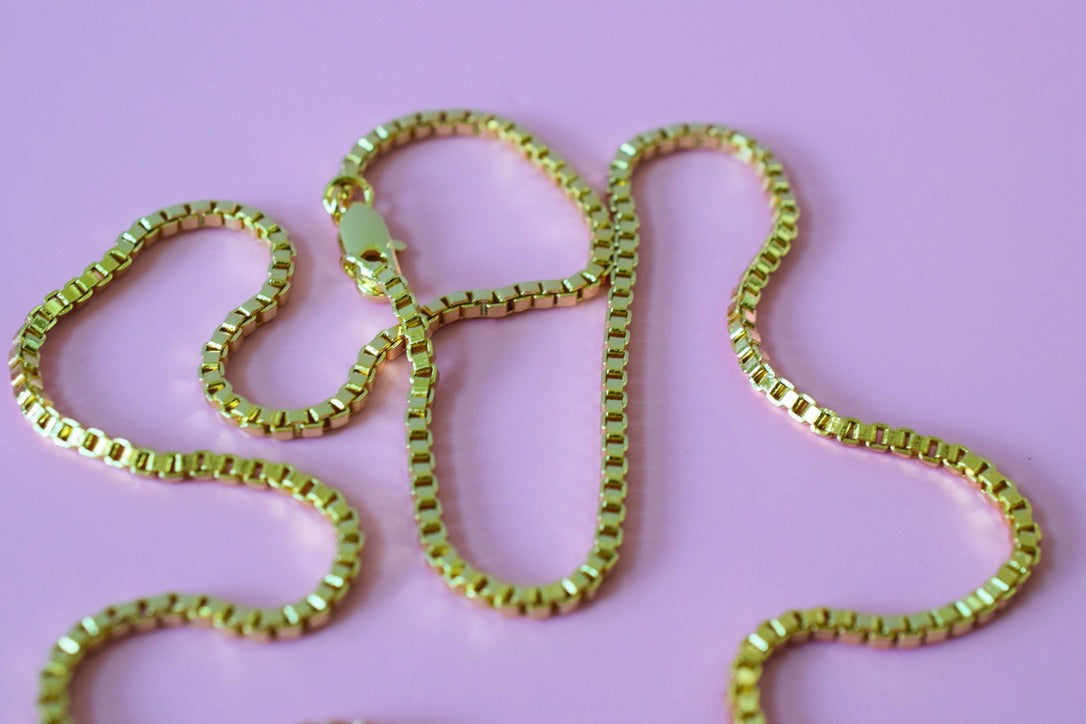 20 Inch Thick Box Chain – GoldDipped