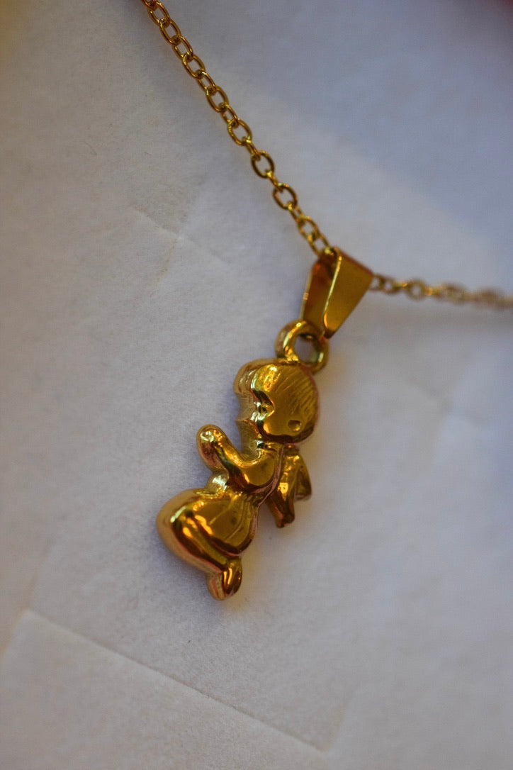 Praying Angel (Rolo Chain) – GoldDipped