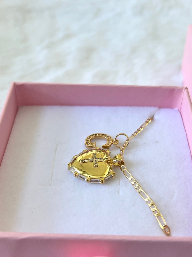 Glorious Heart With Initial – GoldDipped