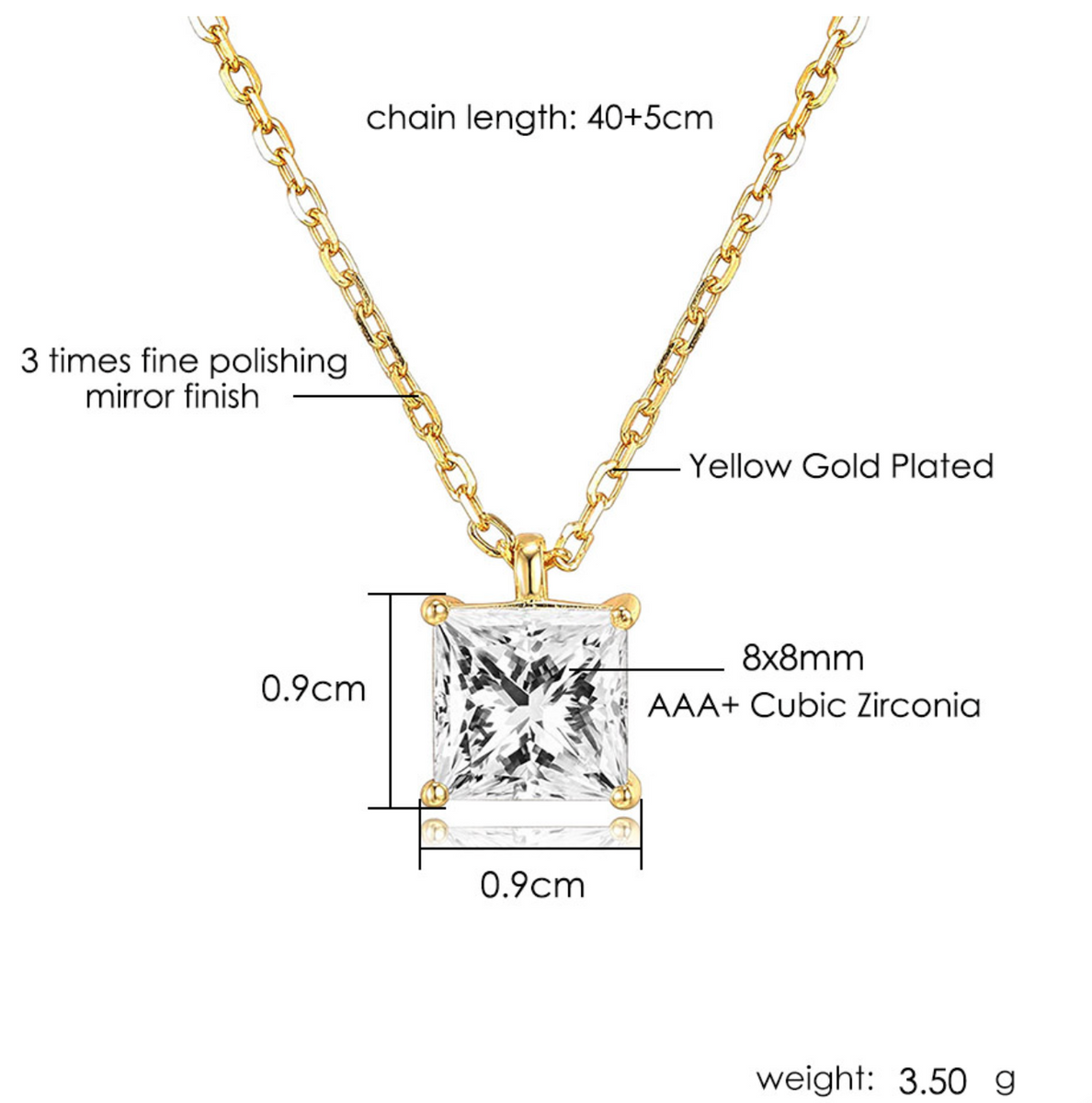 Square Solitaire (Rose Gold) – GoldDipped